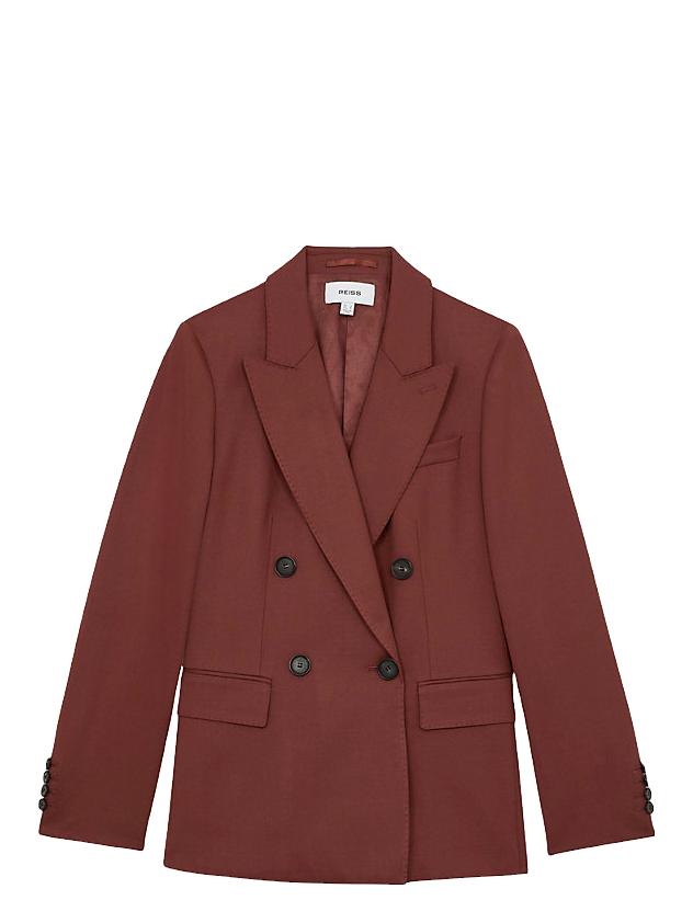REISS Reiss Solene Double-Breasted Wool-Blend Blazer